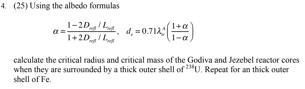 4. (25) Using the albedo formulas 12D d0.71 2Drof | Chegg.com