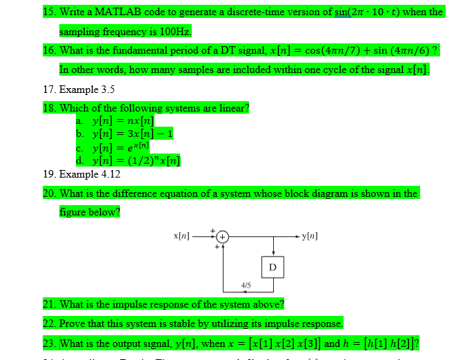 Solved I Write aMATLABcodeto generate a discrete tine | Chegg.com