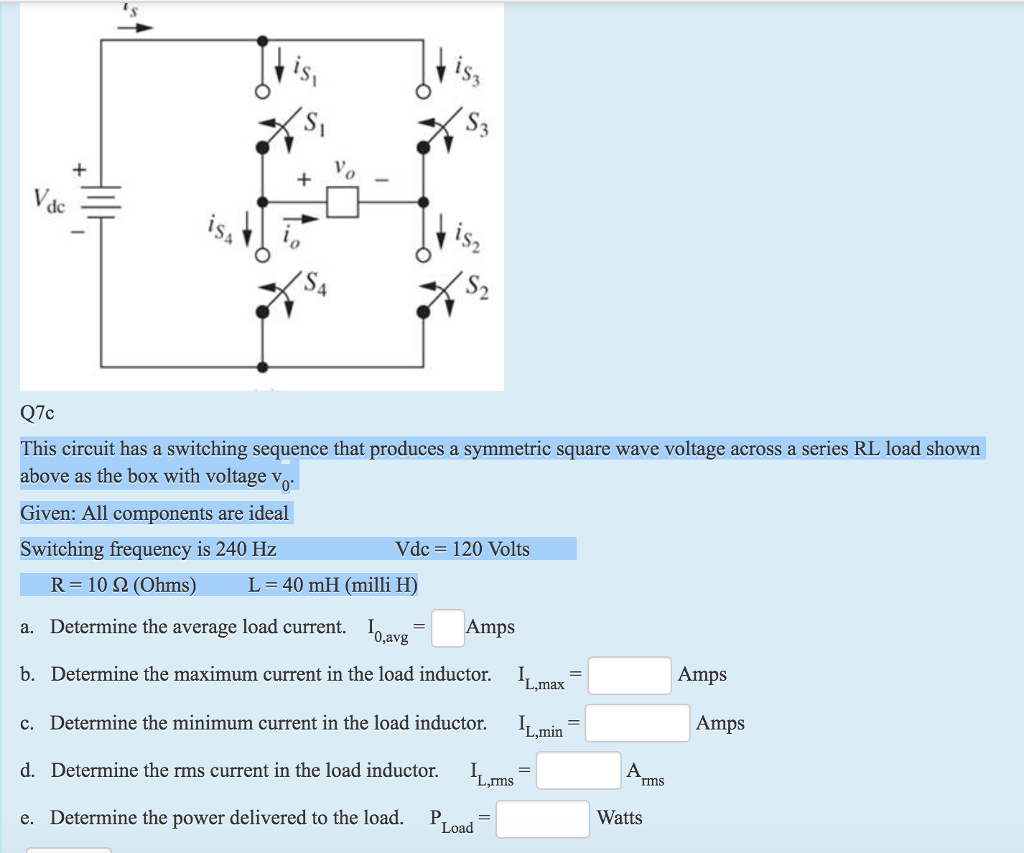 Solved de Q7c This circuit has a switching sequence that | Chegg.com