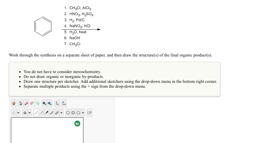 Solved Work through the synthesis on a separate sheet of | Chegg.com