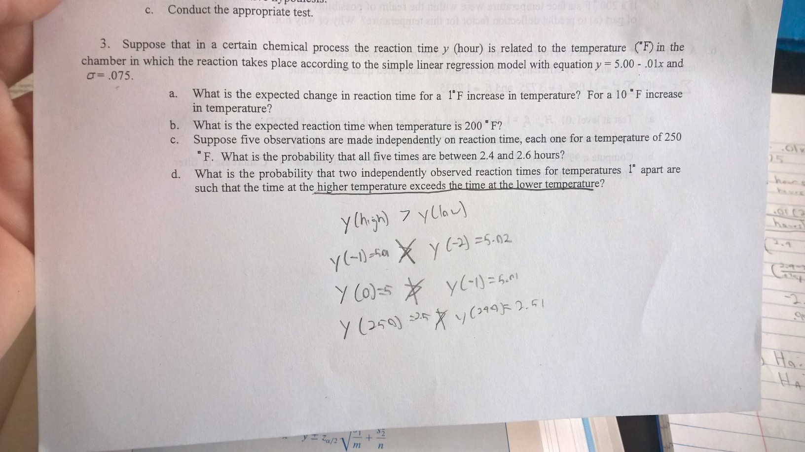Solved Suppose That In A Certain Chemical Process The