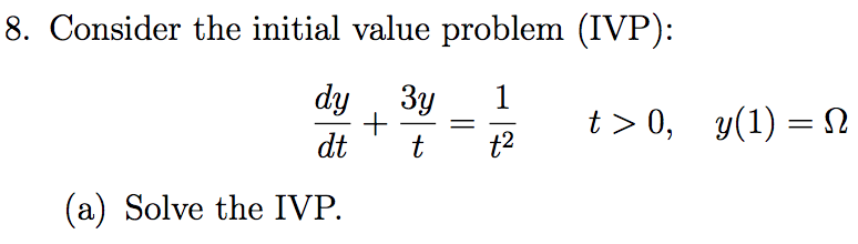 Solved 8. Consider the initial value problem (IVP): dy 、Sy 2 | Chegg.com