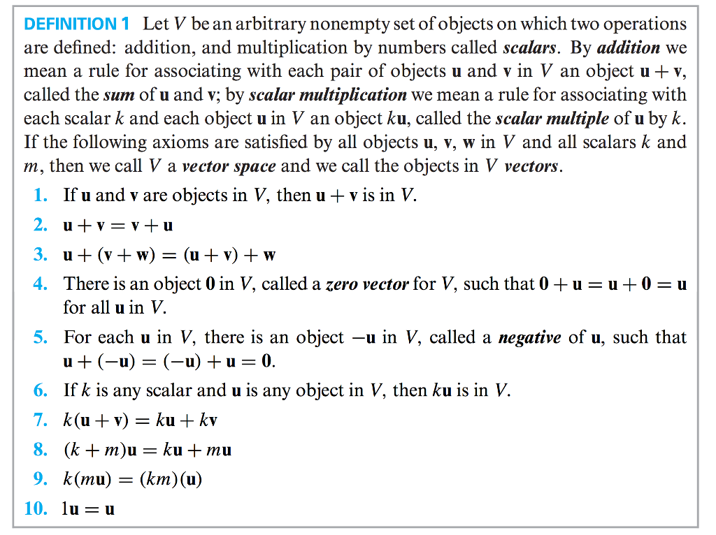 Solved 1. Which of the following are vector spaces? Check | Chegg.com