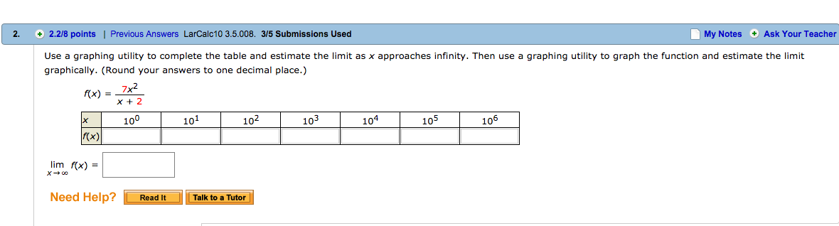 Solved Use A Graphing Utility To Complete The Table And