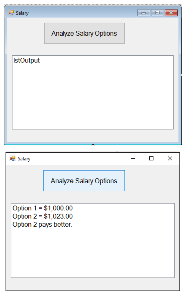 Solved VISUAL BASIC PROGRAMMING: Program 3. Salary You | Chegg.com
