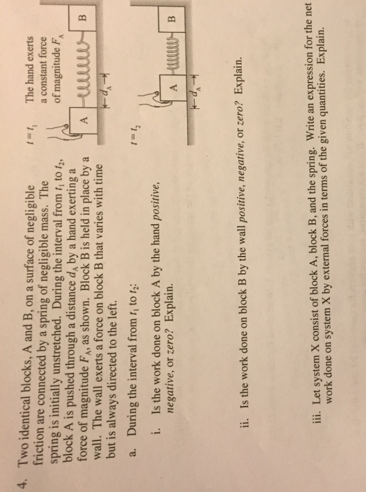 Solved Two identical blocks, A and B, on a surface of | Chegg.com