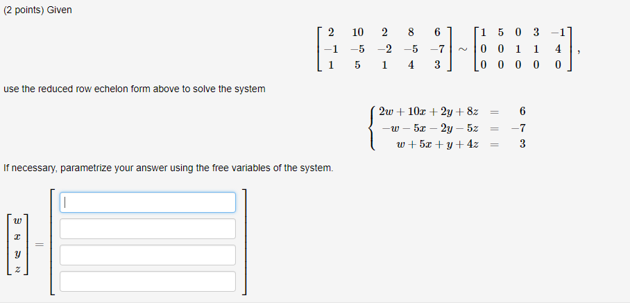 Solved (? poini) vn 2 10 2 8 61 「1 503-1 1 51 4 3 use the | Chegg.com