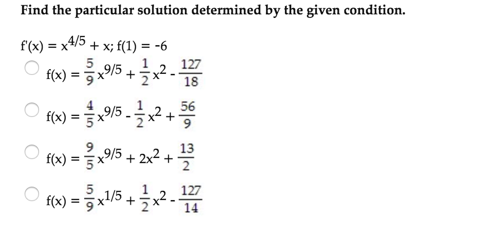 Solved Find the particular solution determined by the given | Chegg.com