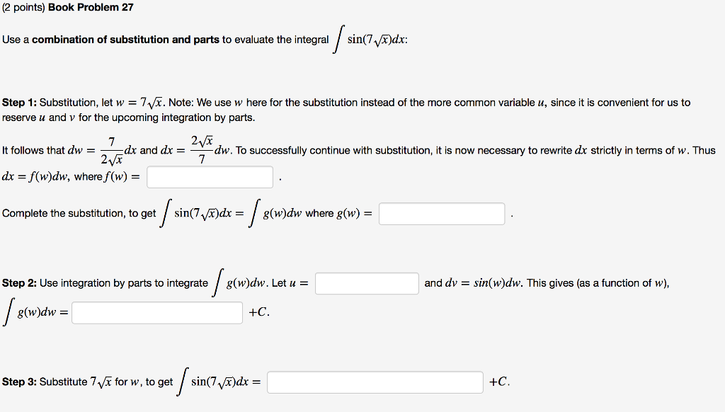Solved (2 points) Book Problem 27 Mo7 Use a combination of | Chegg.com