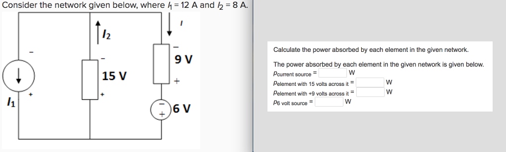 Solved Consider the network given below, where I_1 = 12 A | Chegg.com