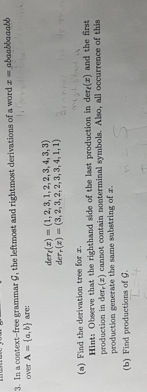 Solved 3. In a context-free grammar 9, the leftmost and | Chegg.com