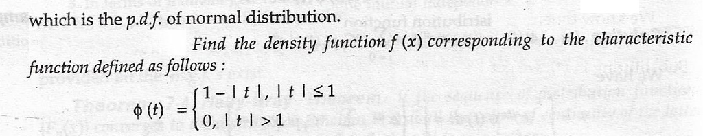 Solved which is the p.d.f. of normal distribution Find the | Chegg.com
