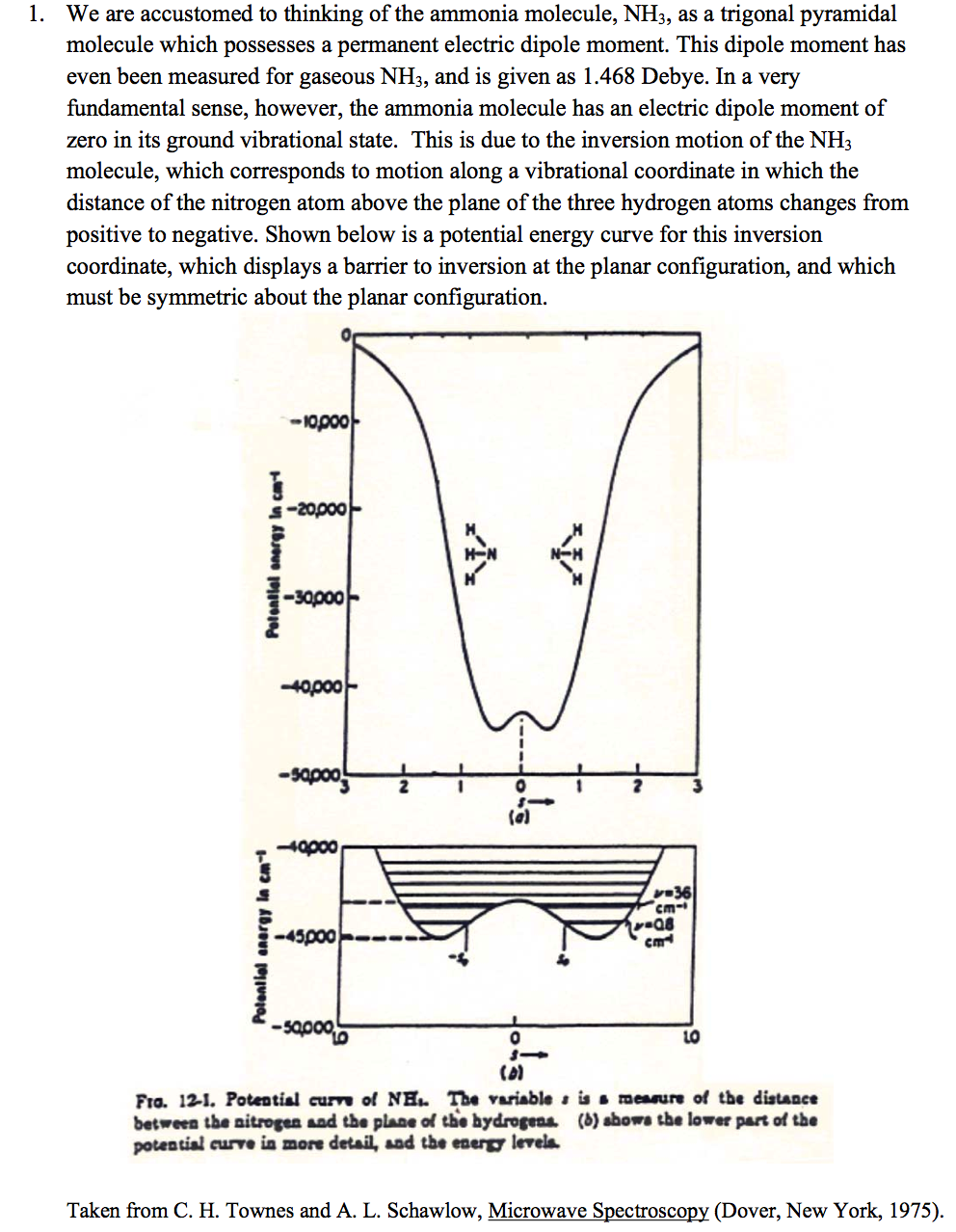 Interesting quantum chemistry problem | Chegg.com