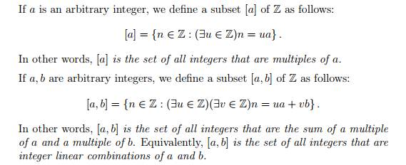 Solved If a is an arbitrary integer, we define a subset [a] | Chegg.com