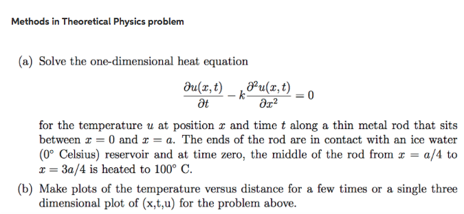 Solved Methods in Theoretical Physics problem (a) Solve the | Chegg.com