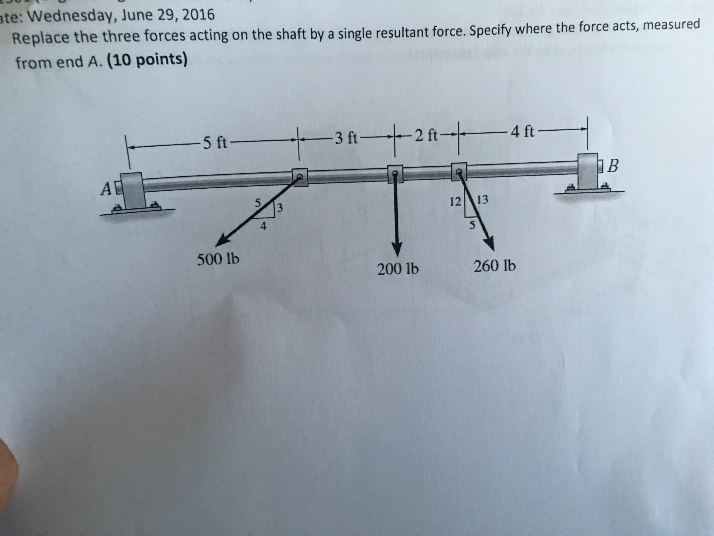 Solved Replace the three forces acting on the shaft by a | Chegg.com Solved Replace the three forces acting on the shaft by a | Chegg.com