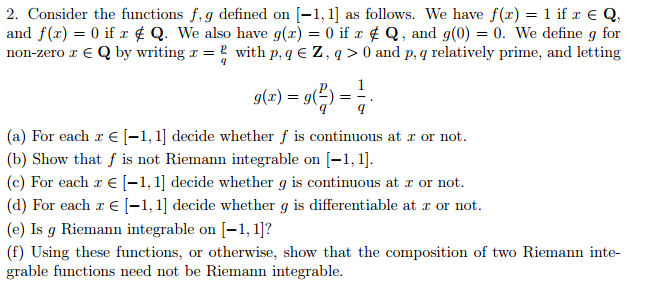 Solved Consider the functions f,g defined on [-1,1] as | Chegg.com