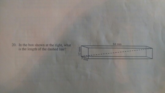 Solved In the box shown at the right, what is the length of | Chegg.com