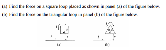 Solved Find the force on a square loop placed as shown in | Chegg.com