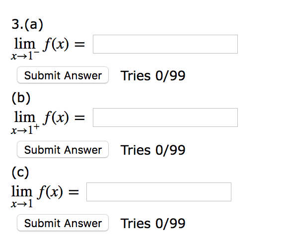 Solved Find the following limits analytically if they exist. | Chegg.com