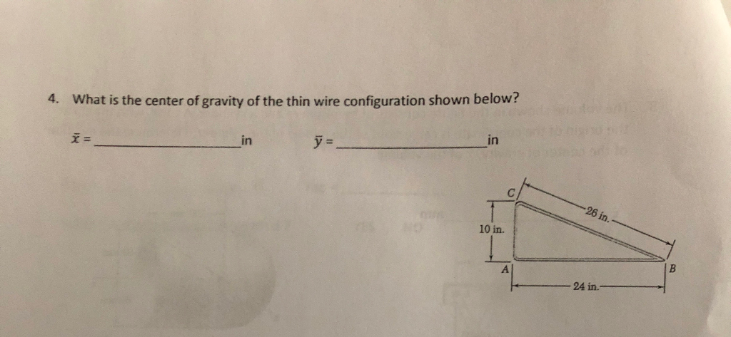 Solved 4. What is the center of gravity of the thin wire | Chegg.com