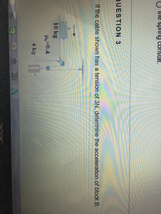 Solved If the cable shown has a tension of 3N, determine the | Chegg.com