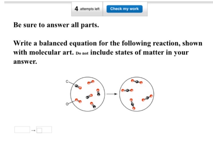 Solved Write a balanced equation for the following reaction, | Chegg.com