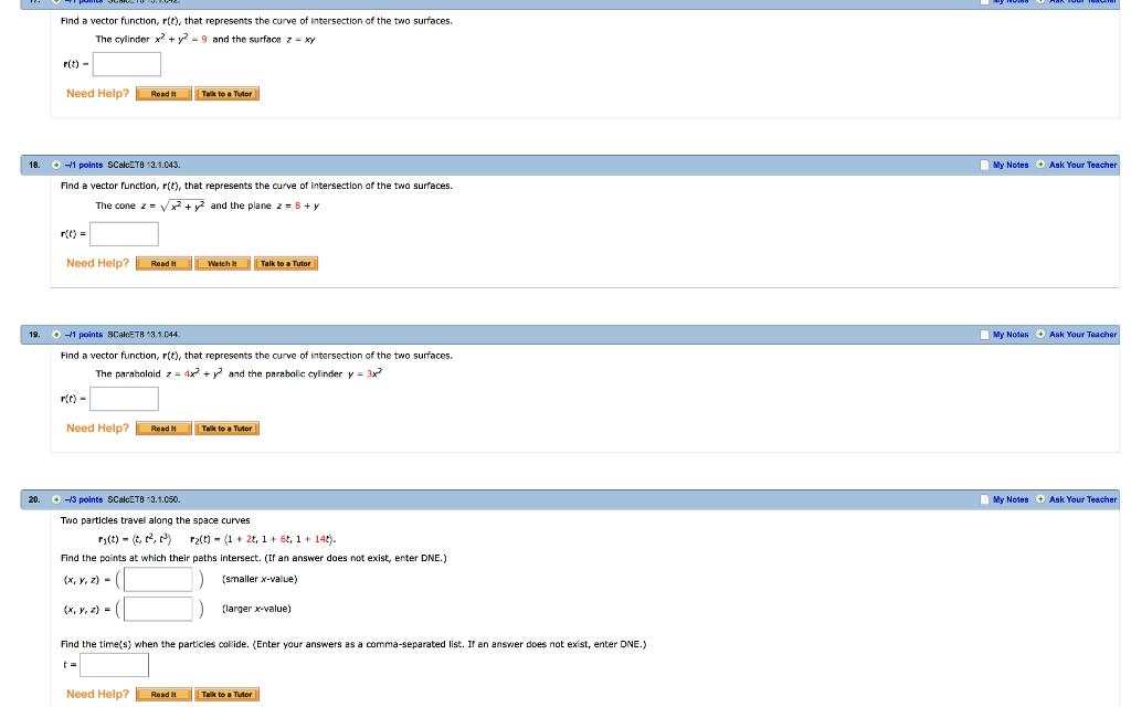 Solved Find a vector function, rtt), that represents the | Chegg.com