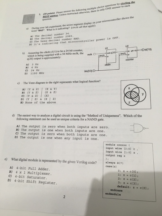 Solved Answer the following multiple choice question by | Chegg.com