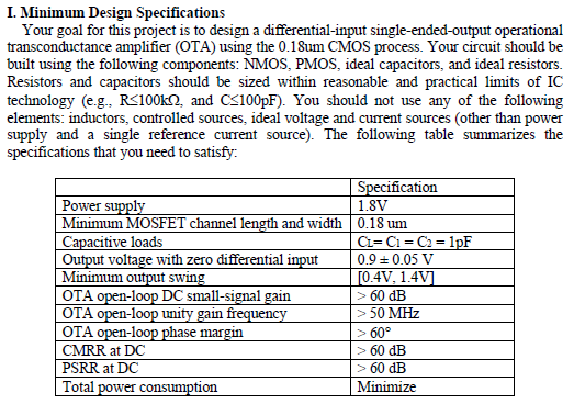 Design a differential-input single-ended-output | Chegg.com
