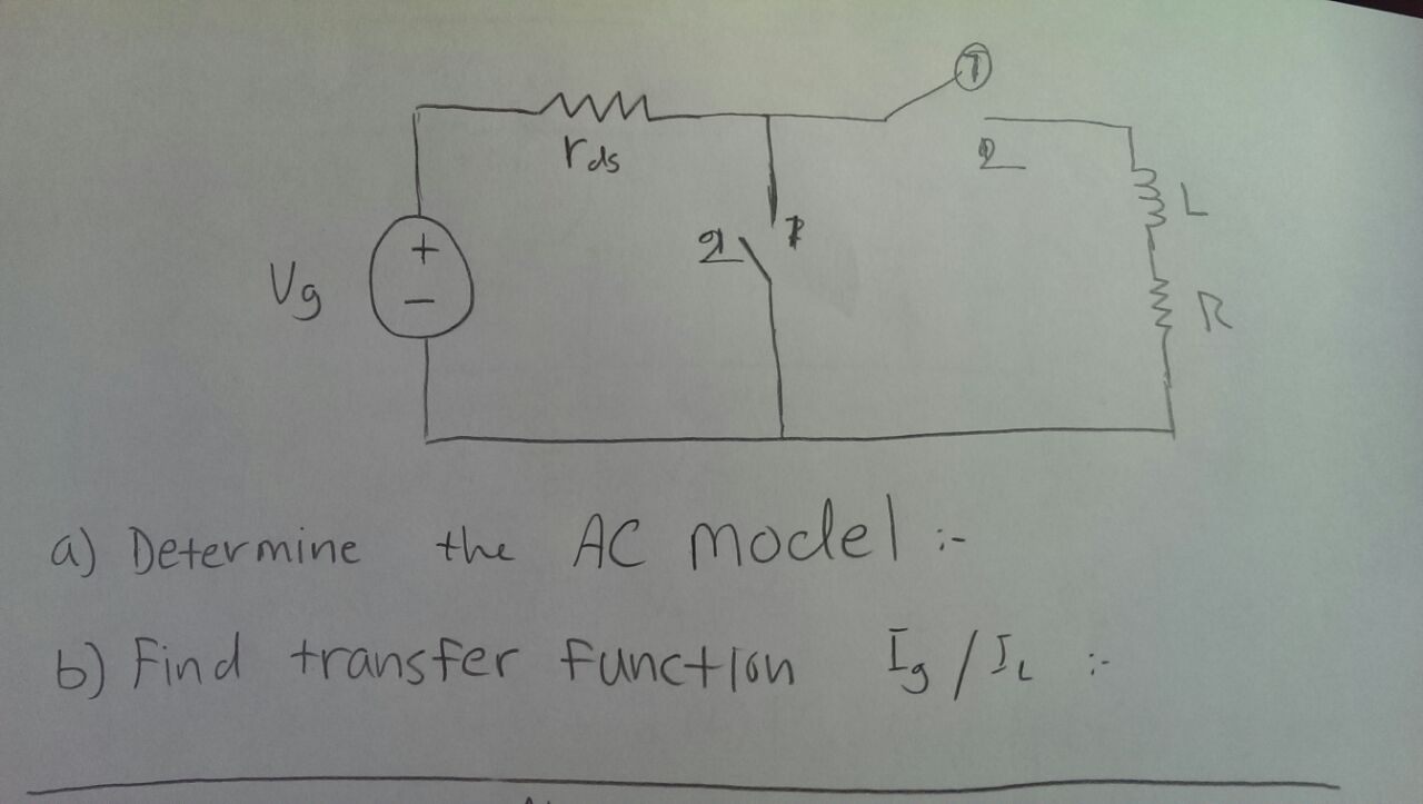 Solved Determine the AC model :- Find the transfer function | Chegg.com