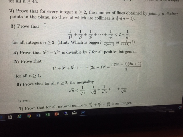 Solved tof all n44 2) Prove that for every integer n 2 2, | Chegg.com