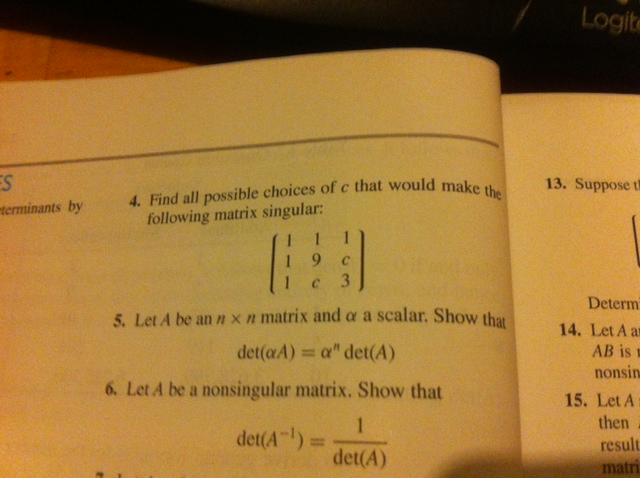 Solved 4.Find all possible choices of c that would make the | Chegg.com