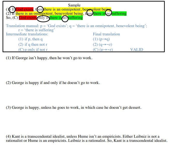 Solved Sample od cxist then there is an omnipotent, | Chegg.com