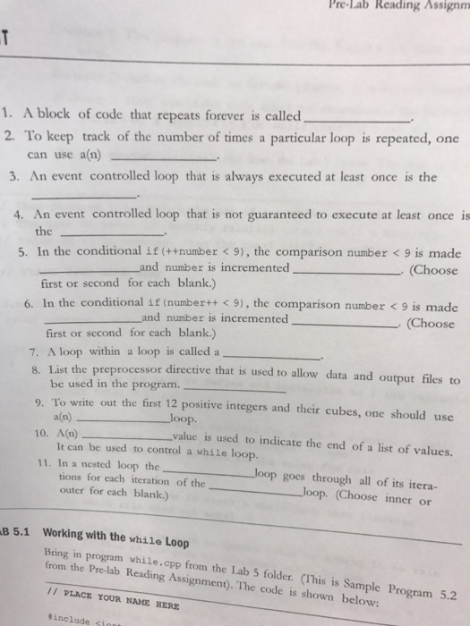 Solved A Block Of Code That Repeats Forever Is Called To 7847