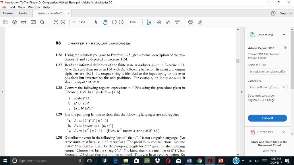 Solved PLEASE JUST ANSWER Exercise 1.8 (a only) , Exercise | Chegg.com