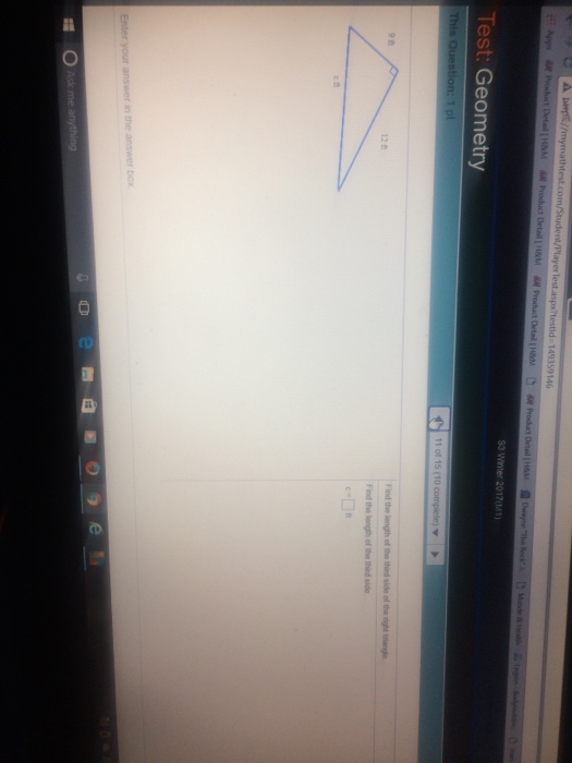 Solved A harts//mymathtest com student/playerlest testid | Chegg.com