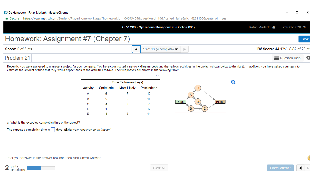 Solved OP Do Homework Ratan Mudarth Google Chrome Secure | Chegg.com