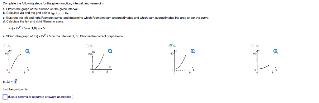 Solved Complete the following steps for the given function, | Chegg.com