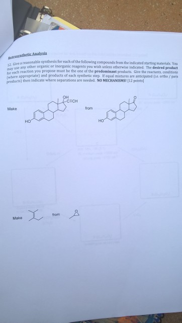 Solved t a reasonable synthesis for each of the following | Chegg.com
