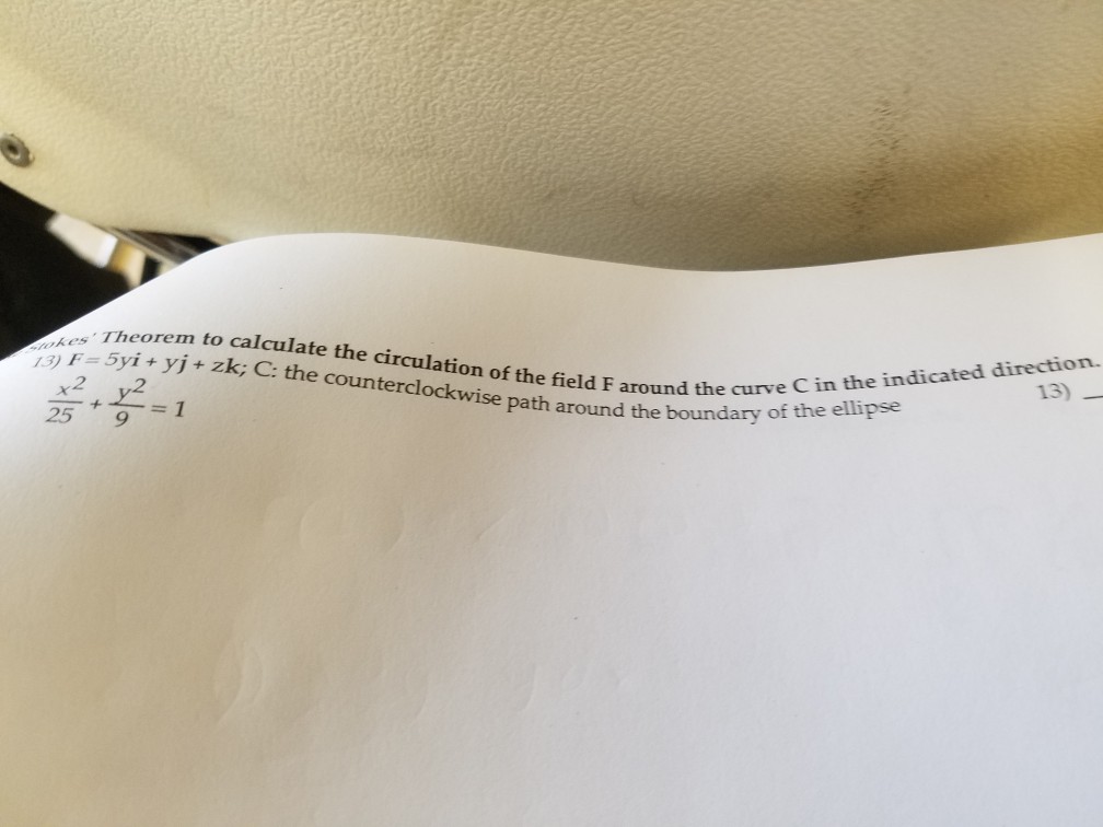 Solved s" Theorem to calculate the circulation of the field | Chegg.com