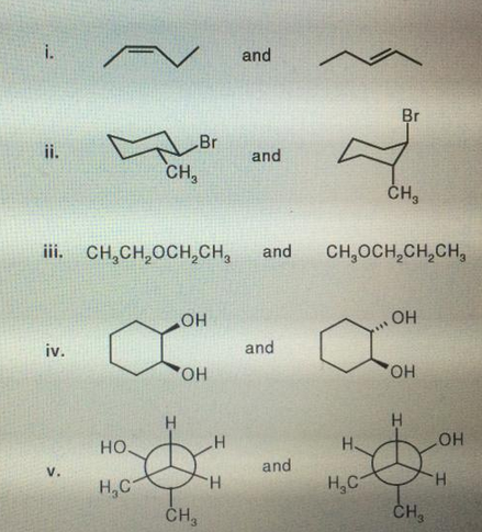 Solved classify the following pairs as identical, structural | Chegg.com