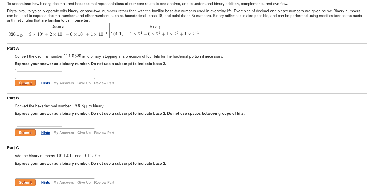 Solved To understand how binary, decimal, and hexadecimal | Chegg.com