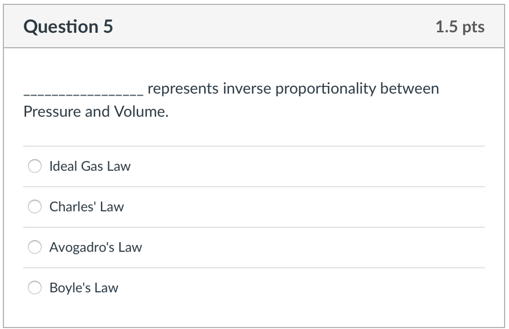 Solved ___________ represents inverse proportionality | Chegg.com