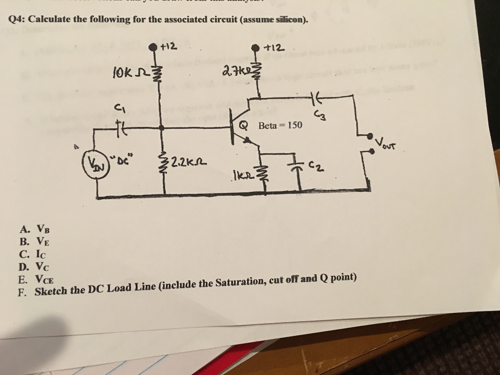 Solved Calculate the following for the associated circuit | Chegg.com
