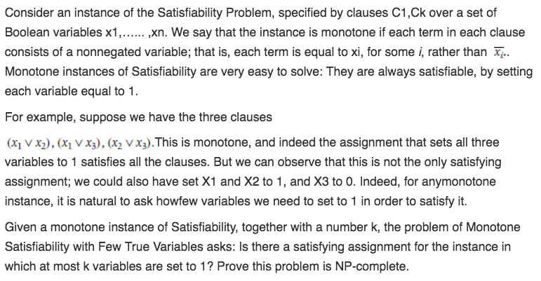 Solved Consider an instance of the Satisfiability Problem, | Chegg.com