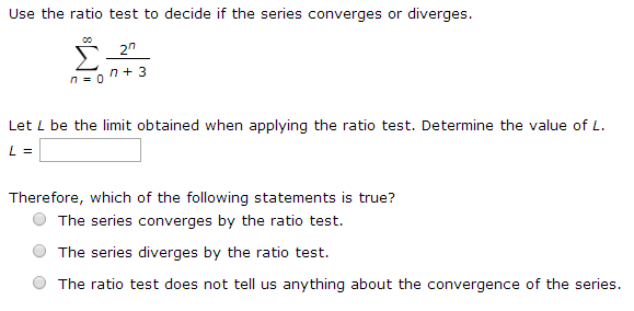 Use the Ratio Test to Determine if the Series Converges.
