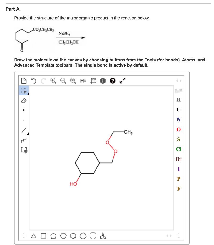 Solved Part A Provide the structure of the major organic | Chegg.com