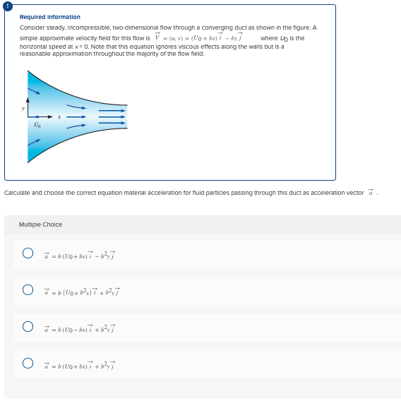 Solved Required information Consider steady, incompressible, | Chegg.com Solved Required information Consider steady, incompressible, | Chegg.com