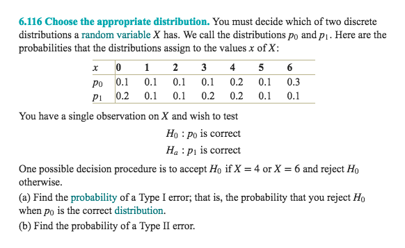 Solved 6.116 Choose the appropriate distribution. You must | Chegg.com